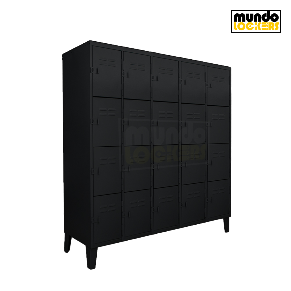 Locker Metálico 20 Puertas - 5 Cuerpos Cuadruples - Mundo Lockers