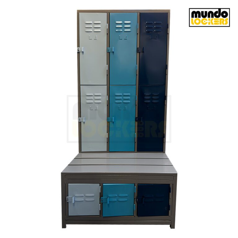 Locker Minería - 09 Puertas | Banca incluida - Mundo Lockers