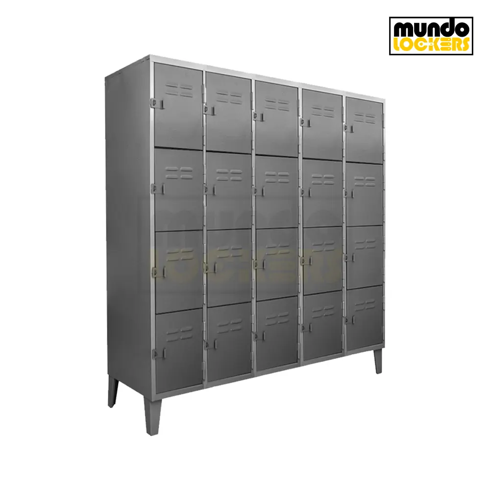 Locker Metálico 20 Puertas - 5 Cuerpos Cuadruples - Mundo Lockers